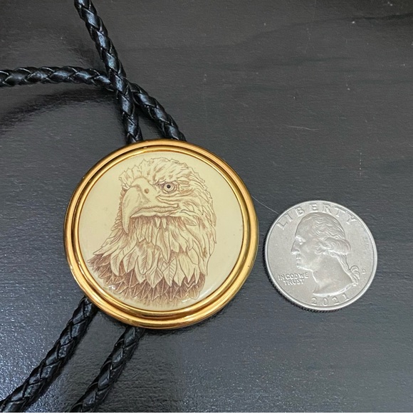 Barlow | Jewelry | Vintage Barlow Bald Eagle Goldtone Enamel Black ...